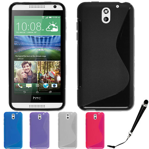 S Curve Gel Cover Case for HTC Desire 610 + SP & Stylus | eBay Australia