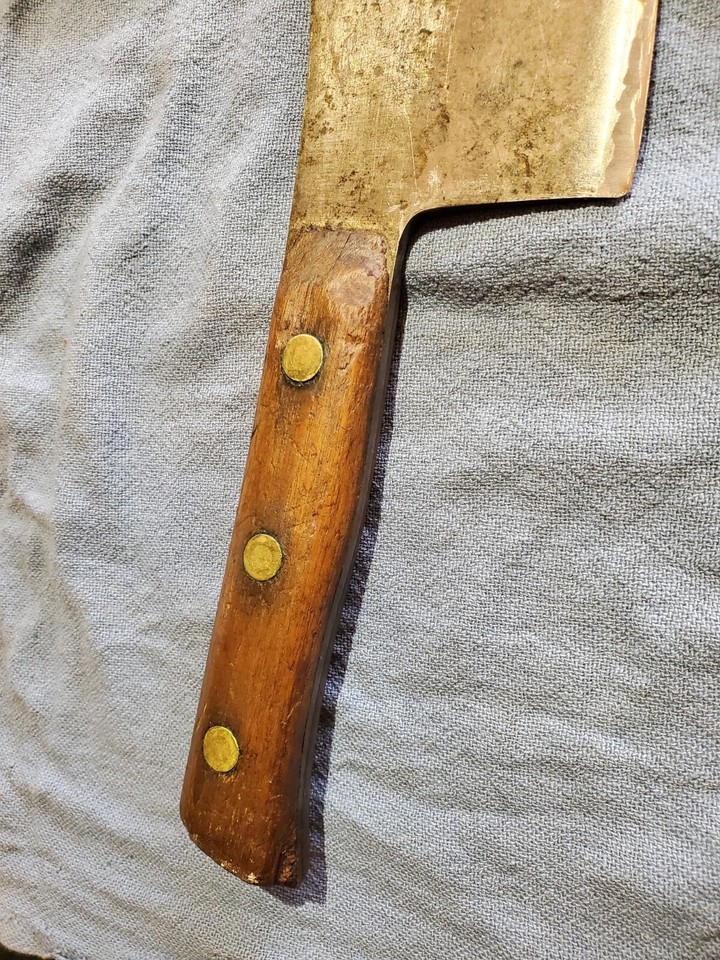 Rare !! FOSTER BROS. TRADE MARK NO. 239 ARROW LOGO MEAT CLEAVER HOG ...