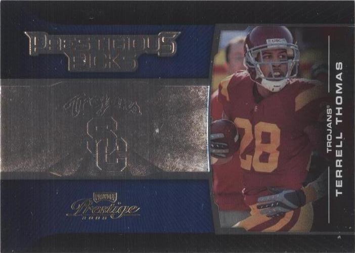 2008 Prestige - Prestigious Picks Terrell Thomas #PPI-46 Blue /1000 (RC ...