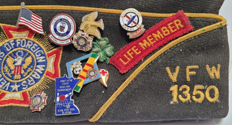 VINTAGE MINNESOTA VFW 1350 HAT-CAP W/PINS | eBay