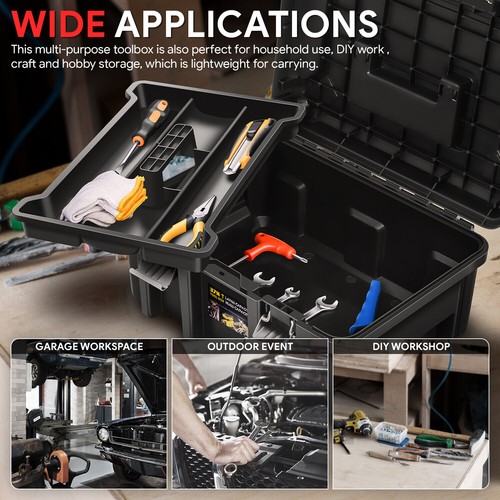 Utility Rolling Tool Deep Organizer Lockable Box Drawer w/ Removable ...