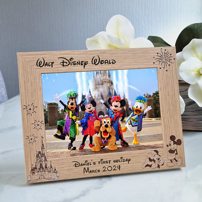 Walt Disney World Personalised Engraved Wooden Photo Frame Disneyland ...