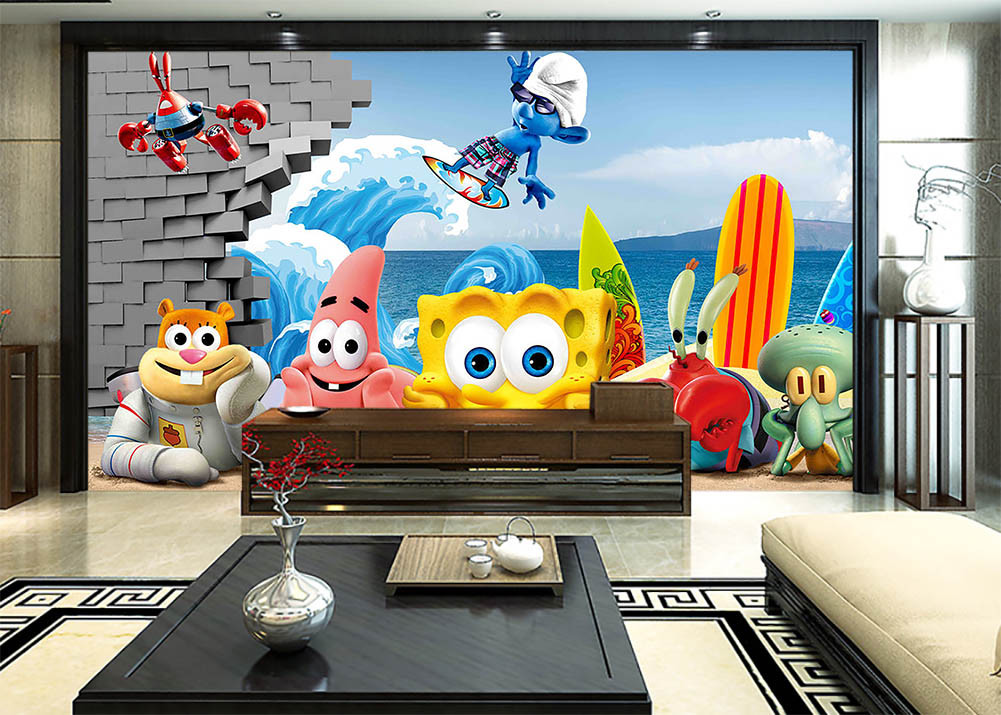 Spongebob Bedroom Wallpaper SpongeBob SquarePants Jellyfish Fun"