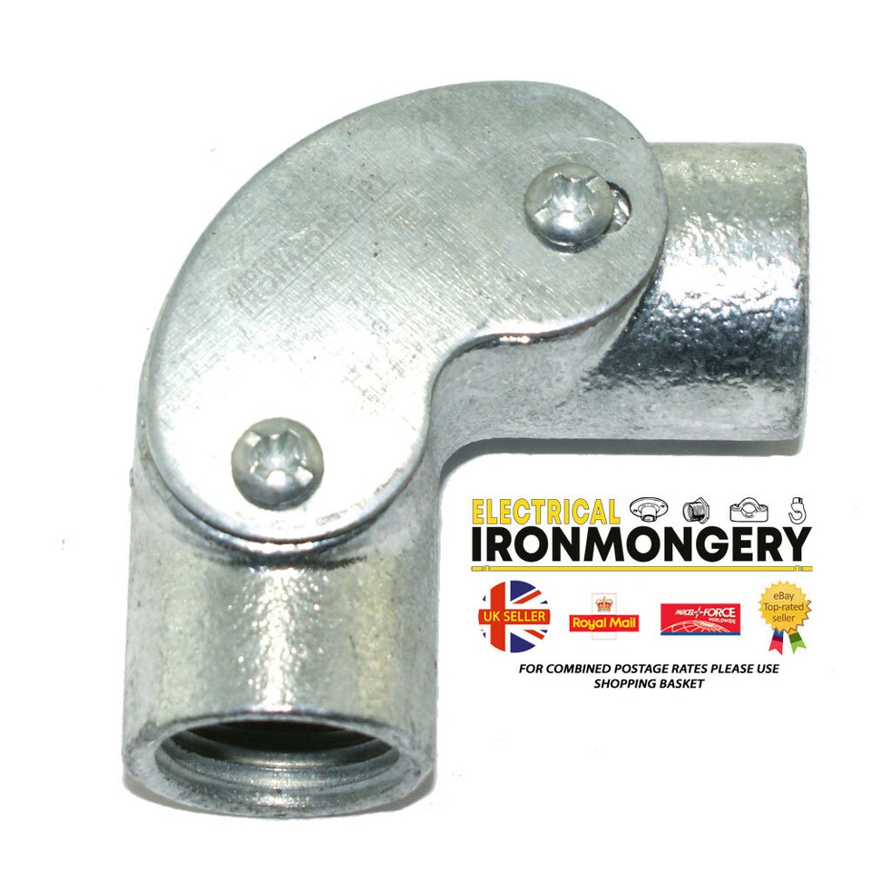 20mm Metal Conduit Boxes, Bends, Elbow, Tees, Fittings Galvanised ...