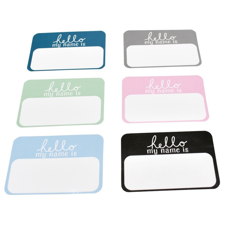6pcs Newborn Baby Name Stickers Newborn Name Tags Lovely Infant Hello ...
