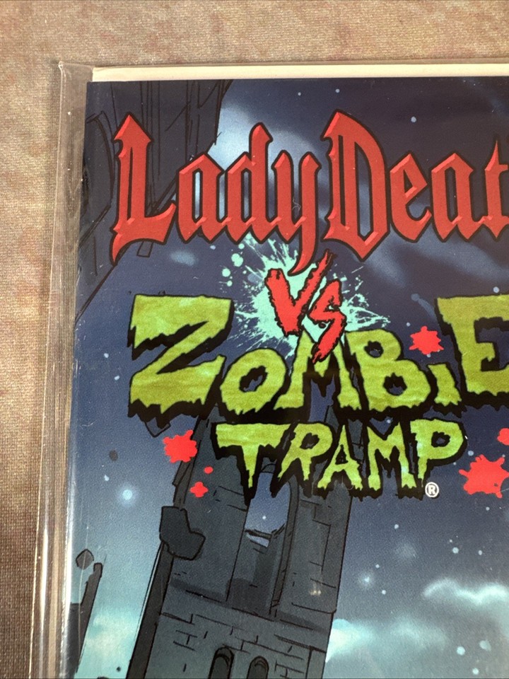 NM Lady Death Vs Zombie Tramp #1 C12 Void Wave Kickstarter Dan Mendoza ...