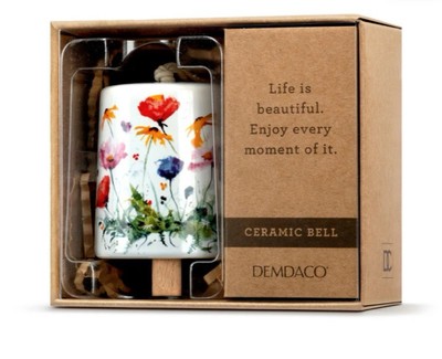 Demdaco Ceramic Bell Flowers Faith is a beautiful thing flutters in the ...