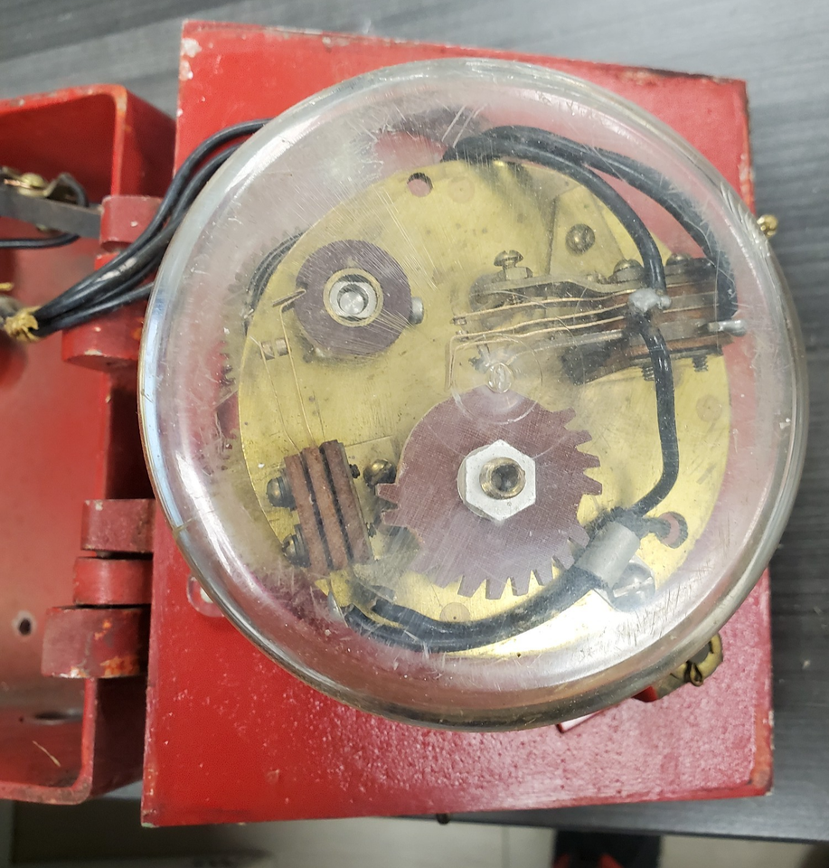 Antique Fire Alarm Break Glass Pull Station McCulloch Coded with Hammer ...