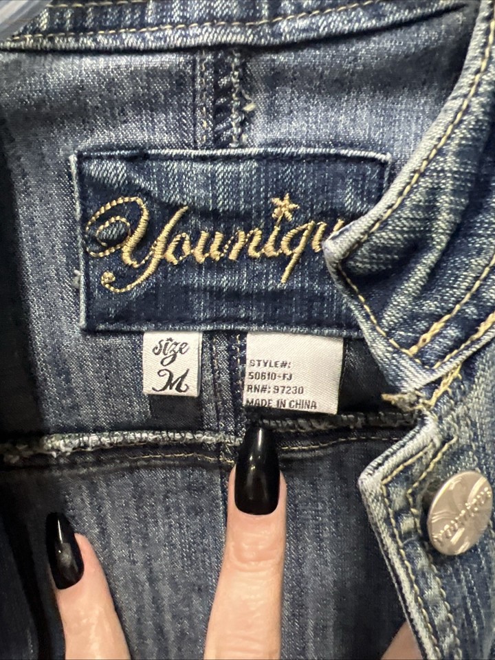 Younique 4-Pocket Denim Jean Jacket Blue Women’s Juniors Size Medium ...