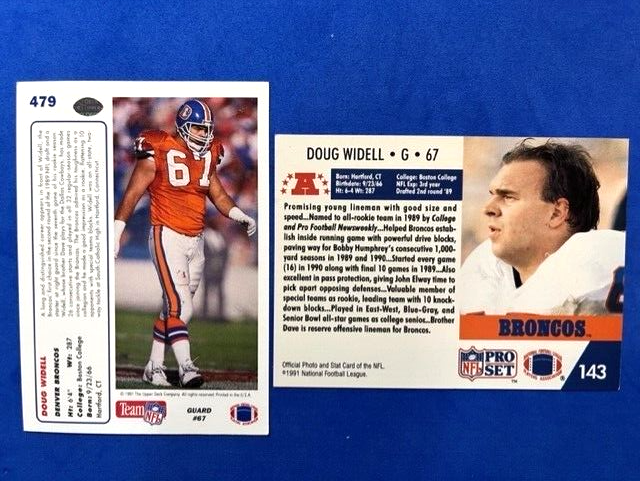 NFL - Doug Widell 1991 Upper Deck & 1991 Pro Set Football - Broncos | eBay
