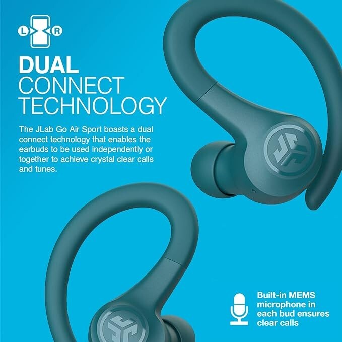 JLab Go Air Sport: Wireless Workout Earbuds Feat. Clear Calling, Secure ...