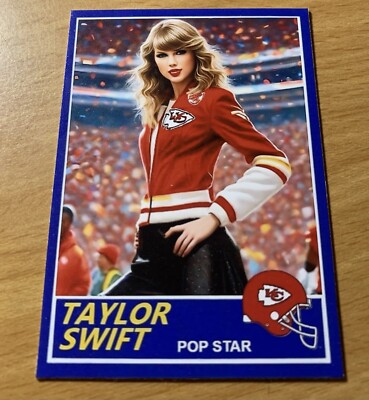 TAYLOR SWIFT ACEO ART CARD CHIEFS KELCE MY ORIGINAL DESIGN AI IMAGE | eBay