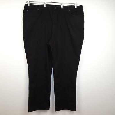 Lee Relaxed Fit Jeans Women's Plus Size 30W Long Black Denim Stretch | eBay
