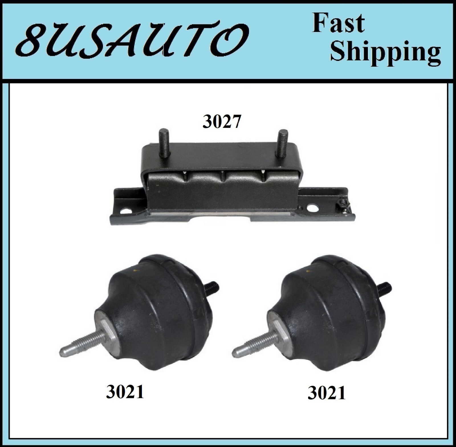 3 PCS MOTOR & TRANS MOUNT FIT Chevrolet Trailblazer, TRAILBLAZER EXT 4 ...