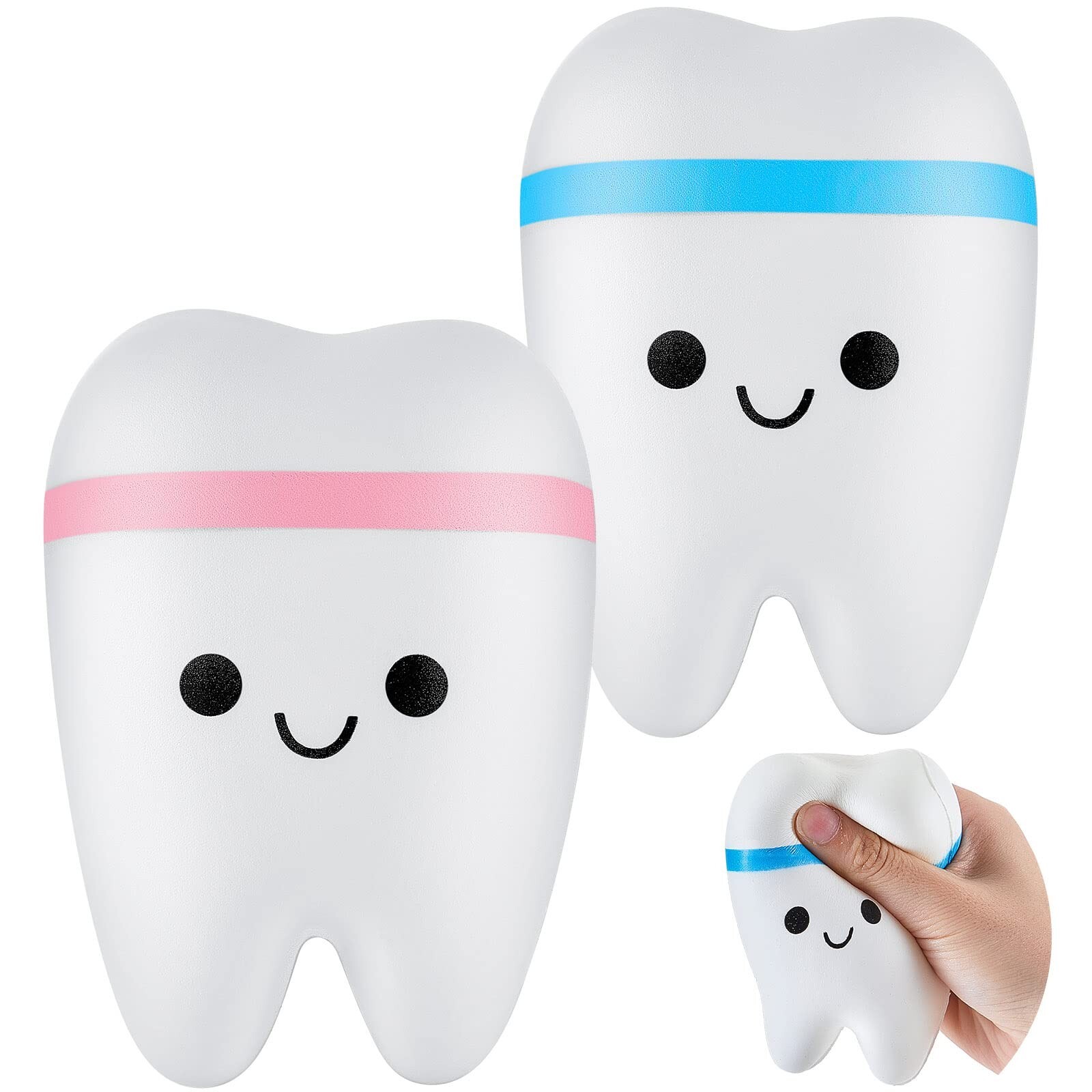 2 Pieces Jumbo Squishy Tooth Slow Rising Tooth Fake Tooth Anxiety ...