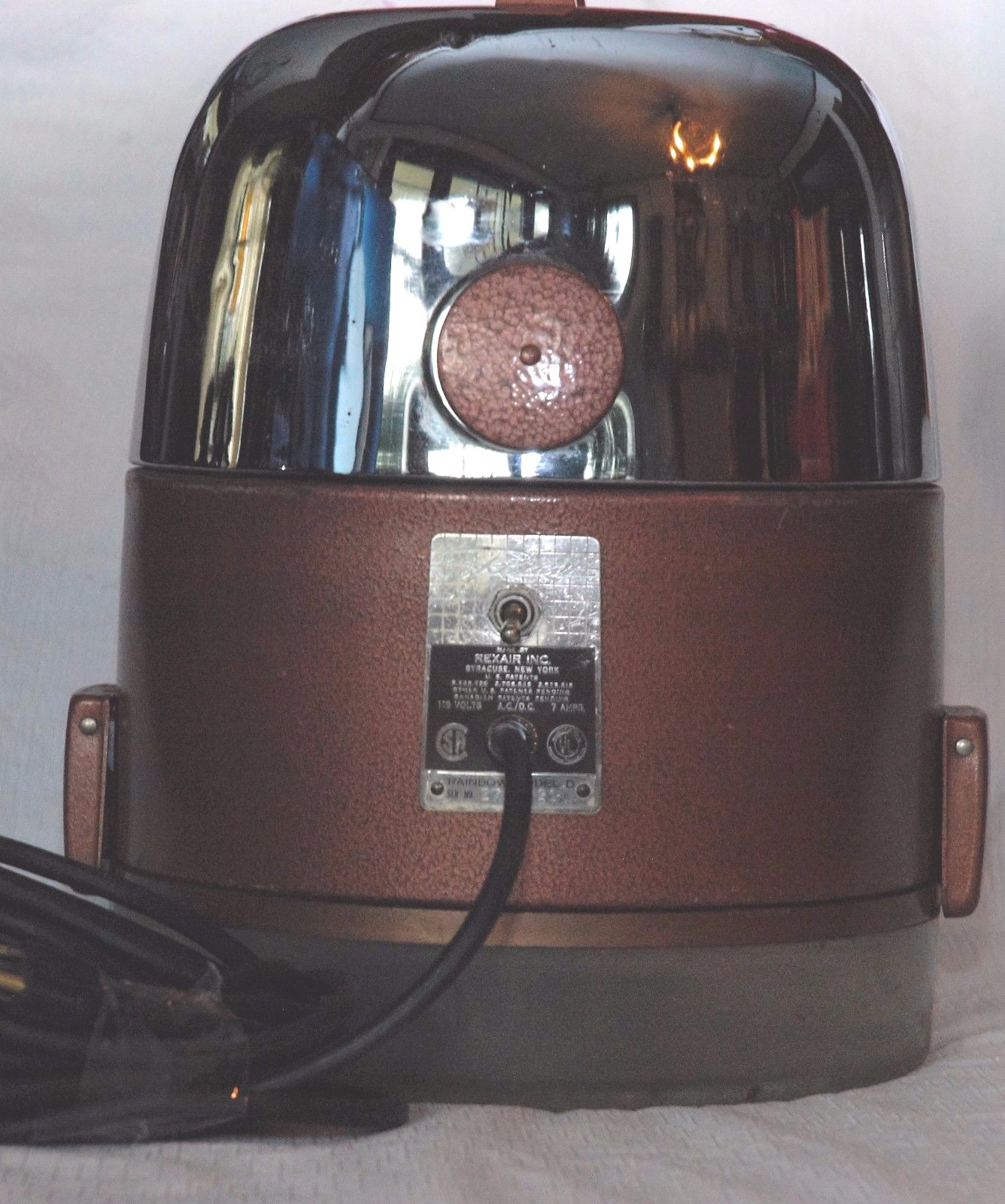 Mid Century Rainbow by Rexair Chrome Dome Canister Vacuum - Model D | eBay