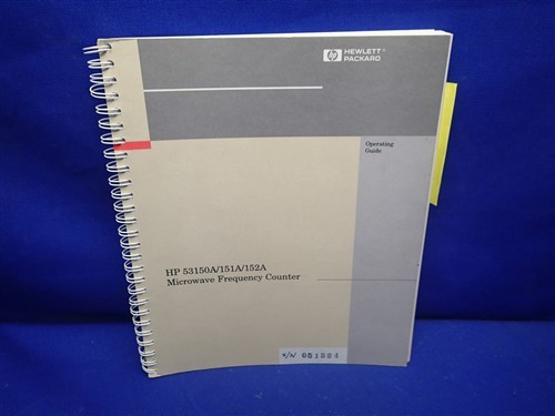 HP 53150A/151A/152A MICROWAVE FREQUENCY COUNTER OPERATING GUIDE | eBay