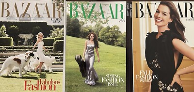 HARPER'S BAZAAR Magazine Bundle - MILEY CYRUS, ANNE Hathaway, KIRSTEN ...