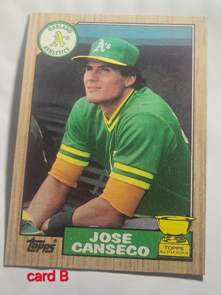 ***1987 Topps Jose Canseco #620 Error Card( Green dots) | eBay