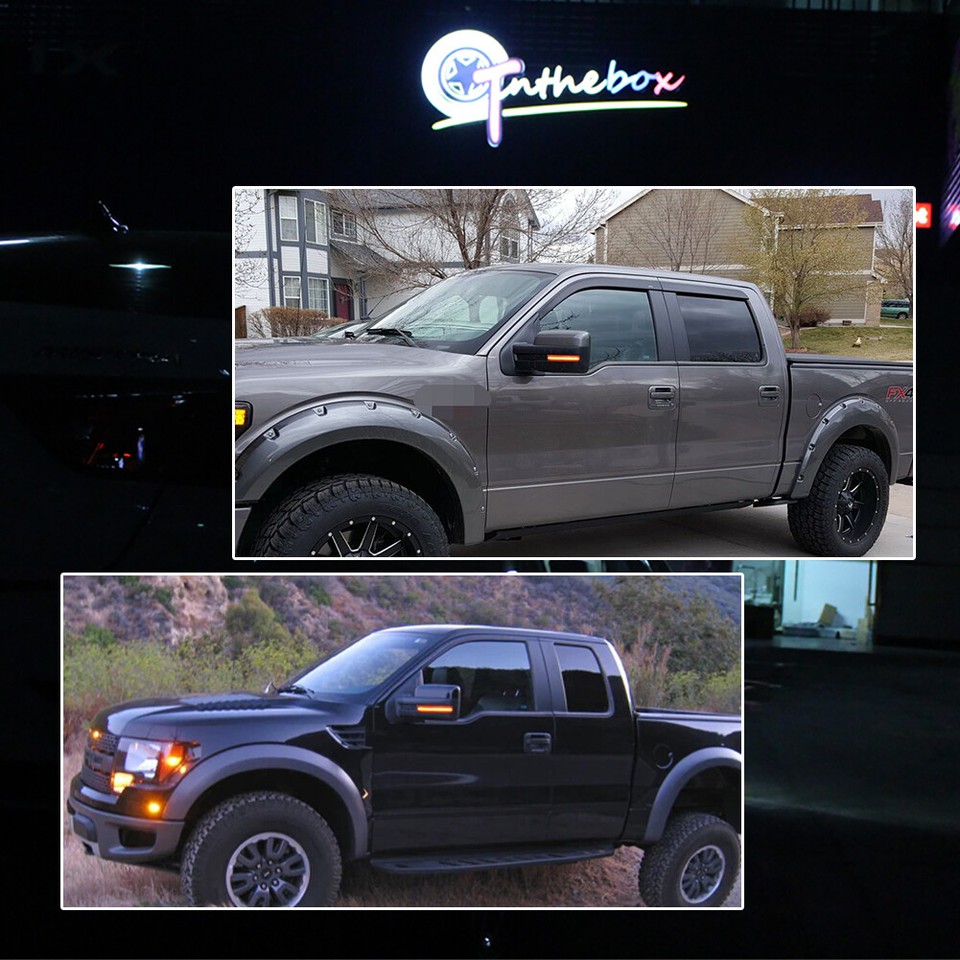 Sequential LED Side Mirror Turn Signal Lights For Ford 2009-14 F-150 ...