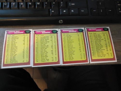 4 1976 VINTAGE TOPPS FOOTBALL CARDS GREAT COND checklists lions PACKERS ...