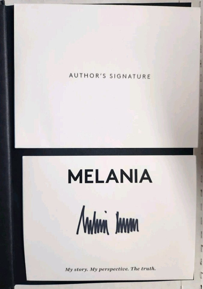 Melania Trump SIGNED Book Memoir Autobiography Hardcover AUTOGRAPHED ...