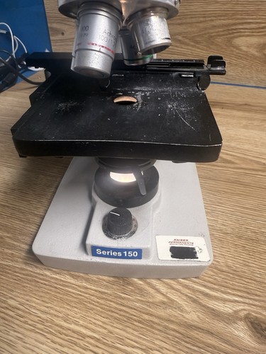 Reichert Jung Series 150 Binocular Microscope w/ 4 Objectives & Light ...