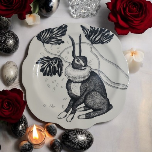 HTF Anthropologie Florence Balducci WILD MASQUERADE Rabbit 7" Plate ...