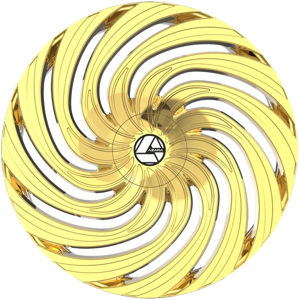 (Set of 4) Azara AZA-535 24x9 5x115/5x120 +15mm Gold Wheels Rims 24 ...