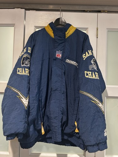 Vintage Starter Pro Line San Diego Chargers Bolts Puffer Jacket XXL | eBay
