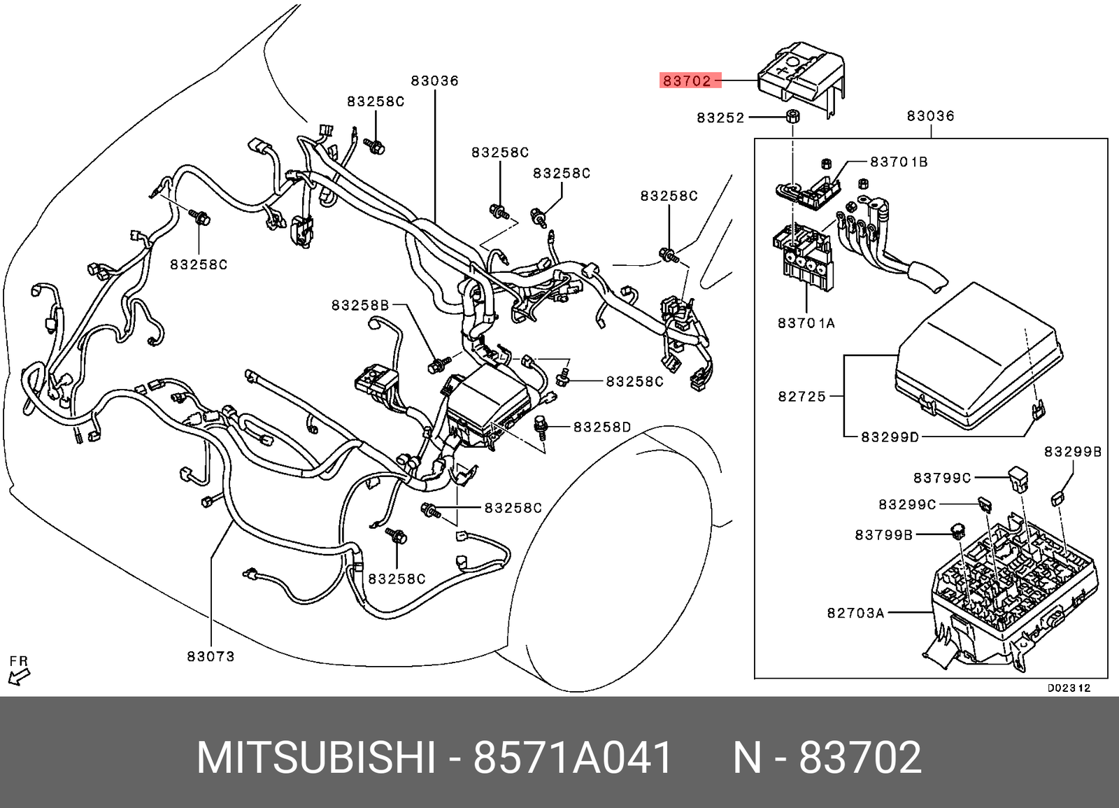 MITSUBISHI ORIGINAL 8571A041 ABDECKUNG KUNSTSTOFF JDM OEM for sale ...