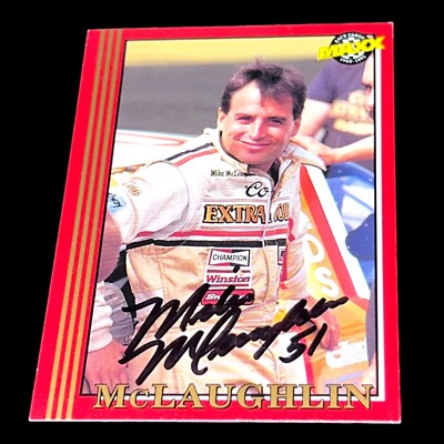 Mike McLaughlin signed 1992 MAXX BUSCH SERIES COORS MAGIC SHOES NASCAR card | eBay