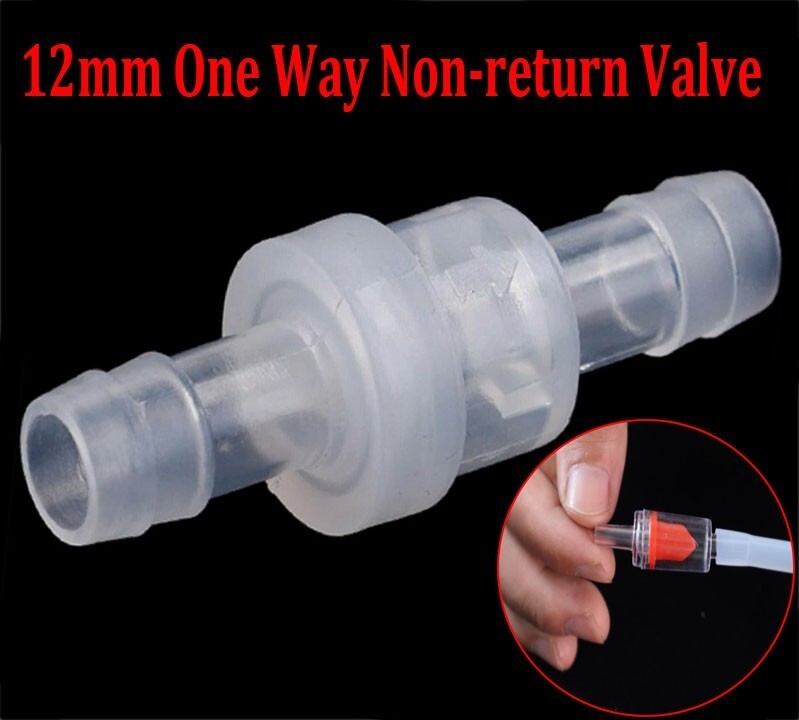 Professional Grade Plastic CLEAR Check Valve 12mm Hose Size Arrow ...