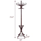 Wooden Standing Hat Coat Rack Tree Bag Hanger Tree 12 Hook Umbrella ...