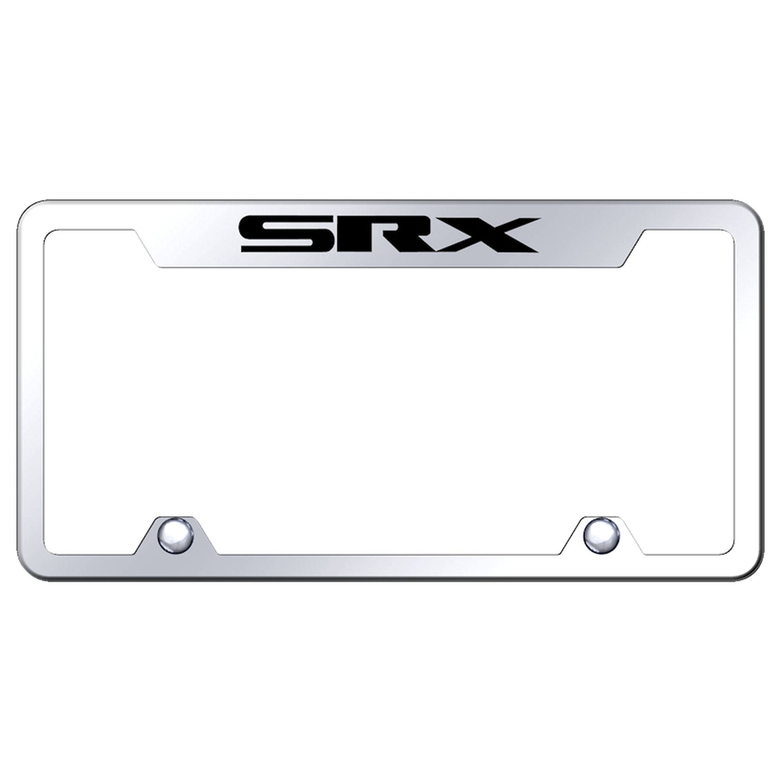 Cadilac SRX Logo Stainless Steel Truck Cut-Out License Plate Frame ...