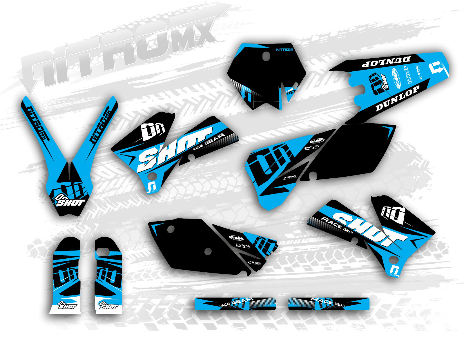 NitroMX Graphic Kit for KTM SX SXF 125 250 450 525 2005 2006 Decals ...