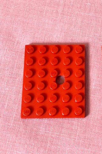 Vintage LEGO Part no 711: Red Plate 5x6 with centre hole offset | eBay UK