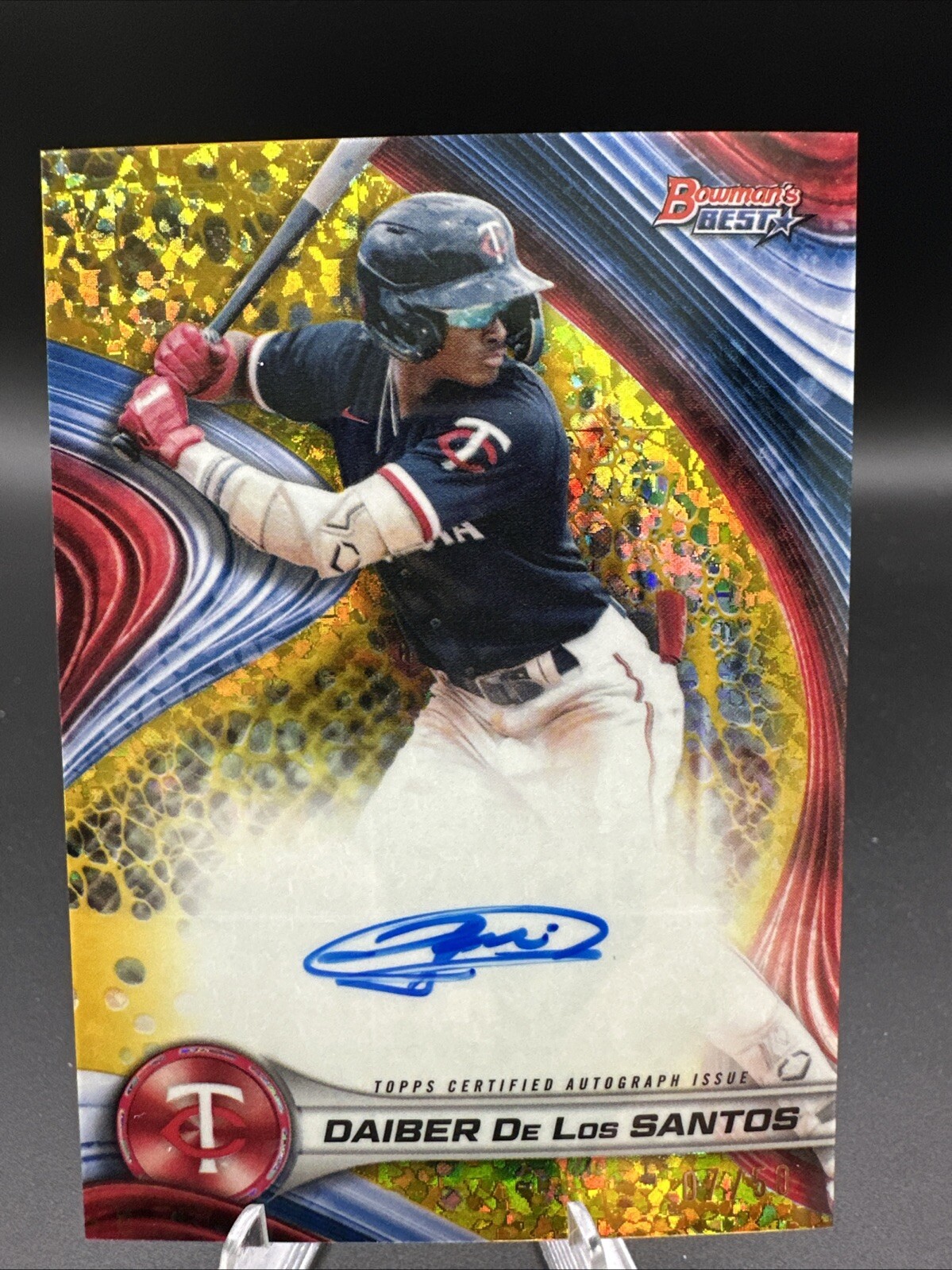 2024 BOWMAN'S BEST Daiber De Los Santos #B24-DD Gold Mini Diamond Auto ...