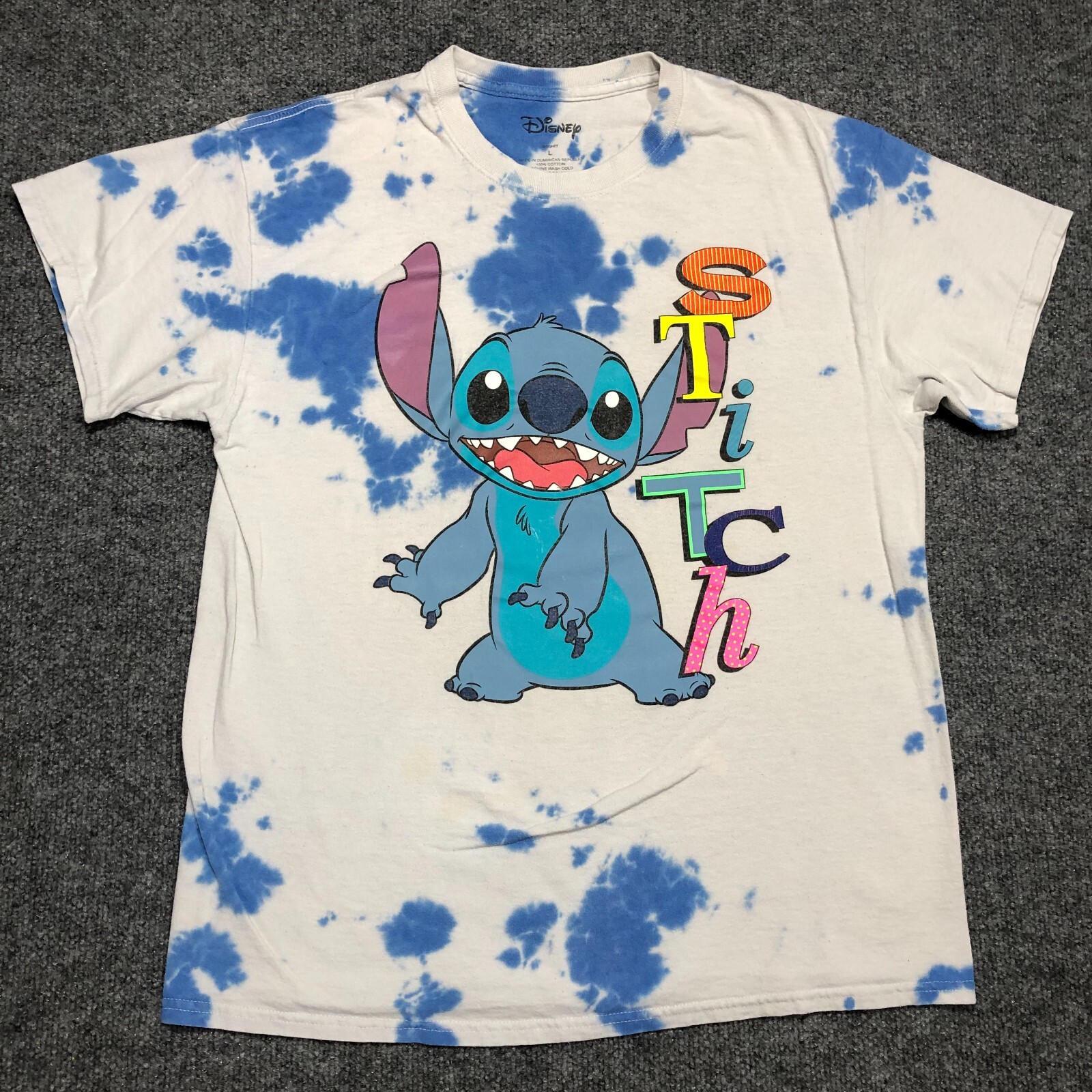 Distressed Vintage Disney Lilo & Stitch Tie Dye T-Shi… - Gem