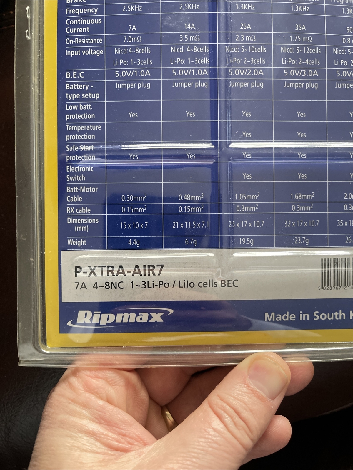 Ripmax XTRA Speed Control for RC P-xtra-air7 7amp RARE for sale online ...