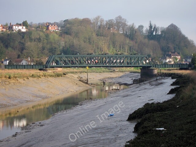 Photo 6x4 Railway Bridge over the Rother Rye Low tide on the Rother ...