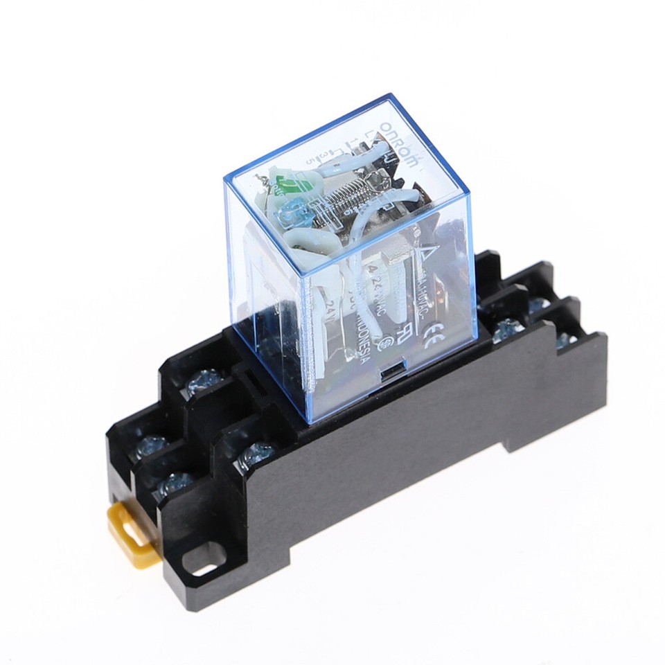 10Pcs Relay LY2NJ 12V DC Small relay 10A 8PIN Coil DPDT With Socket ...