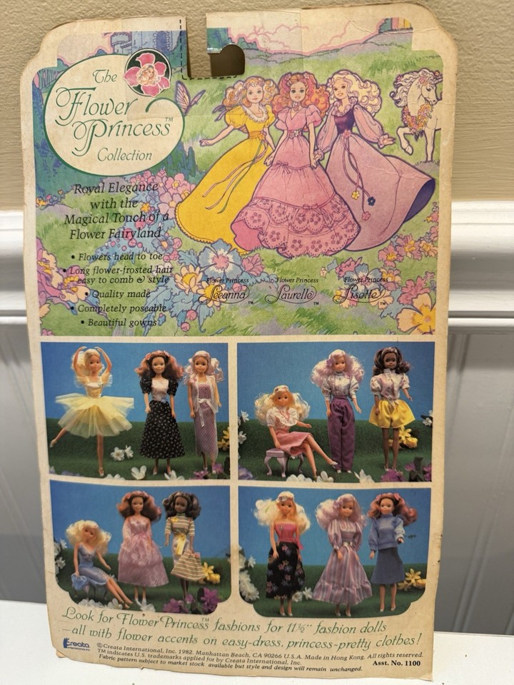 VTG 1982 CREATA FLOWER PRINCESS 11-1/2" DOLL BALLERINA OUTFIT NRFB | eBay