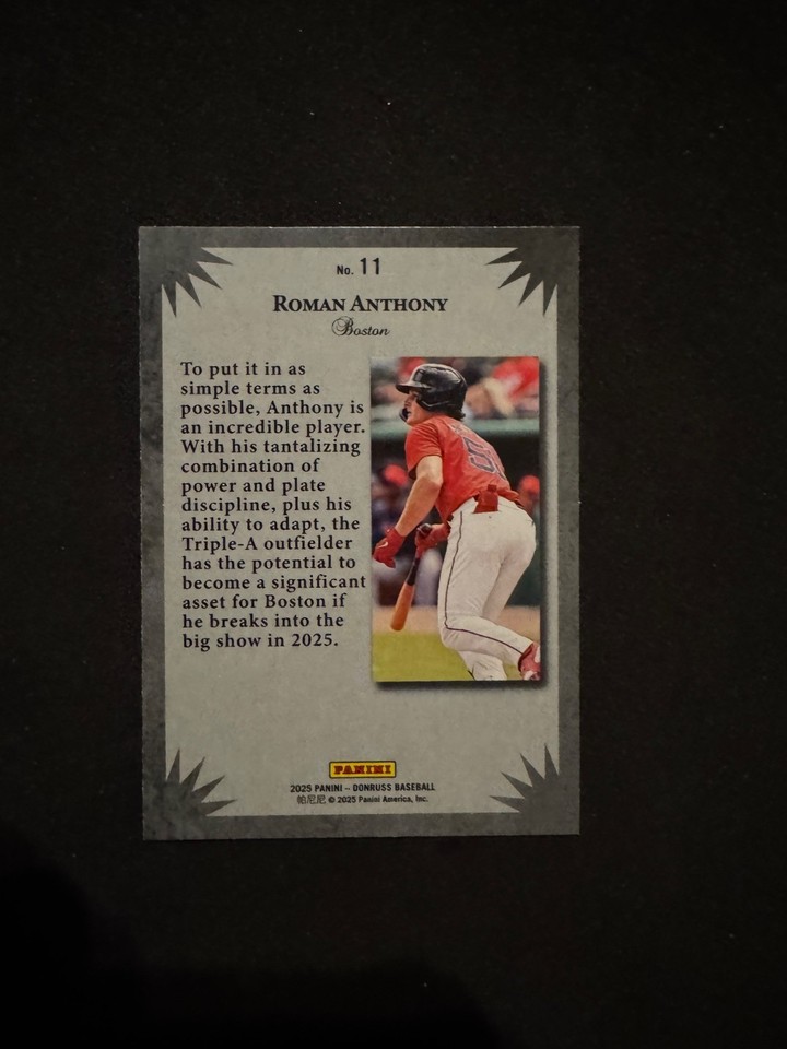 Roman Anthony 2025 Donruss Baseball - Elite Series Rookie Card# 11 | eBay