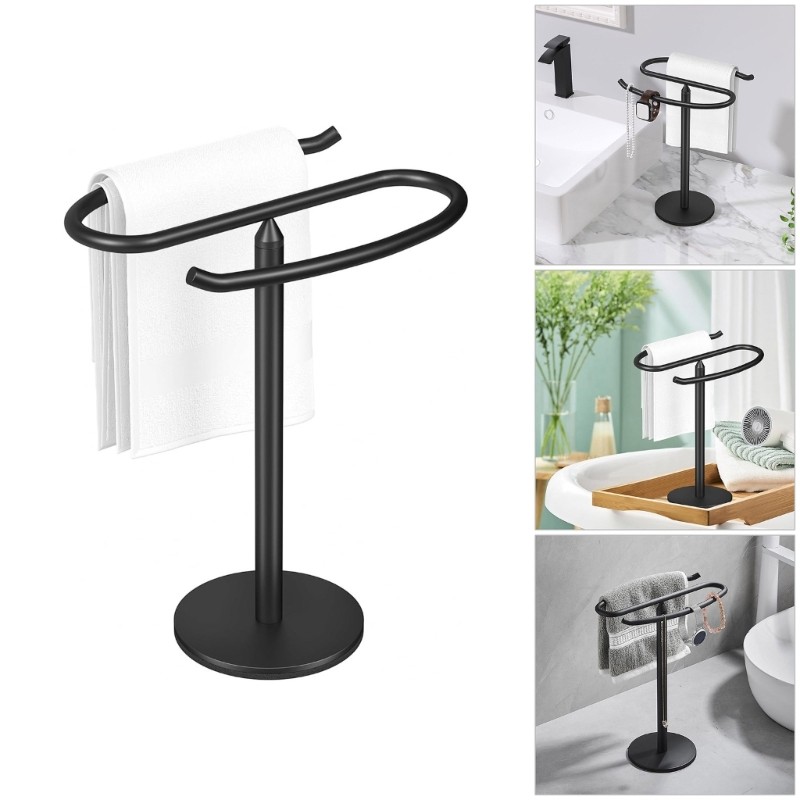 Stainless Steels Towel Stand S Shaped Bath Towel Rack Elegant Watch ...