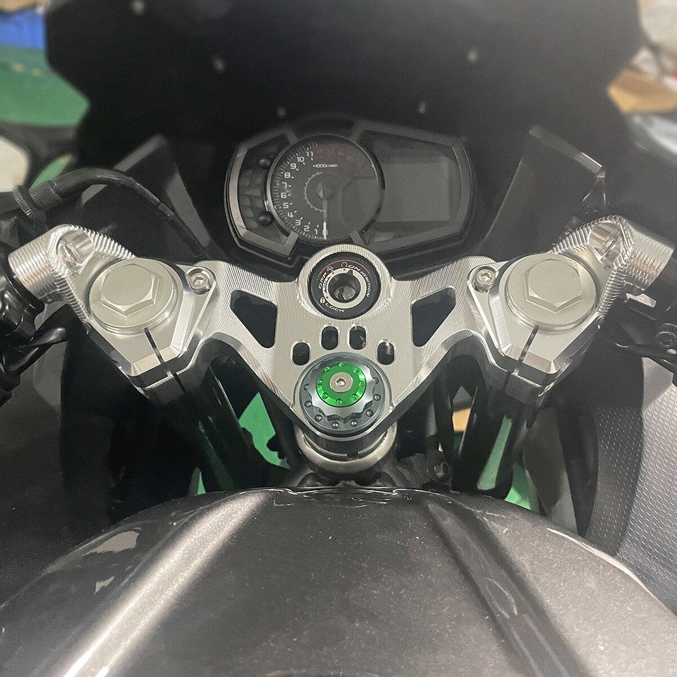 CNC Handlebar With Triple Tree Top Fork Clamp For Kawasaki Ninja 400 ...