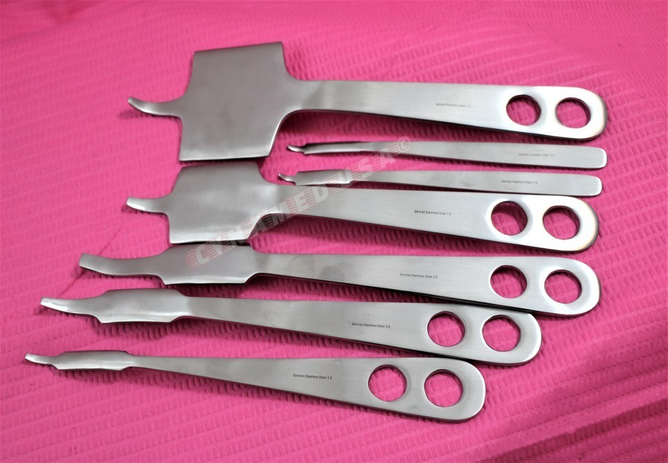 GERMAN PREMIUM 6 HOHMANN RETRACTOR SET SURGICAL ORTHOPEDIC INSTRUMENTS ...