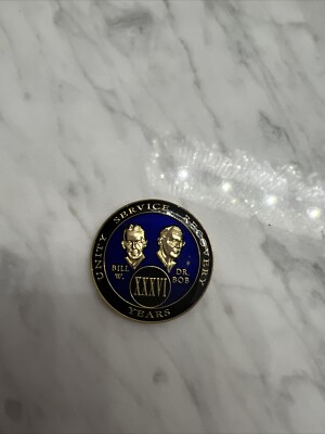 Vintage Enamel AA 36 Year Coin Unity Service Recovery Token Medal | eBay