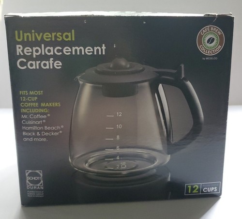 Medelco Cafe Brew Collection Universal Replacement 12 cup Coffee Carafe ...