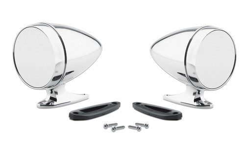 60s 70s ROTUNDA CHROME BULLET MIRRORS CLASSIC MUSCLECAR RESTOMOD HOTROD ...